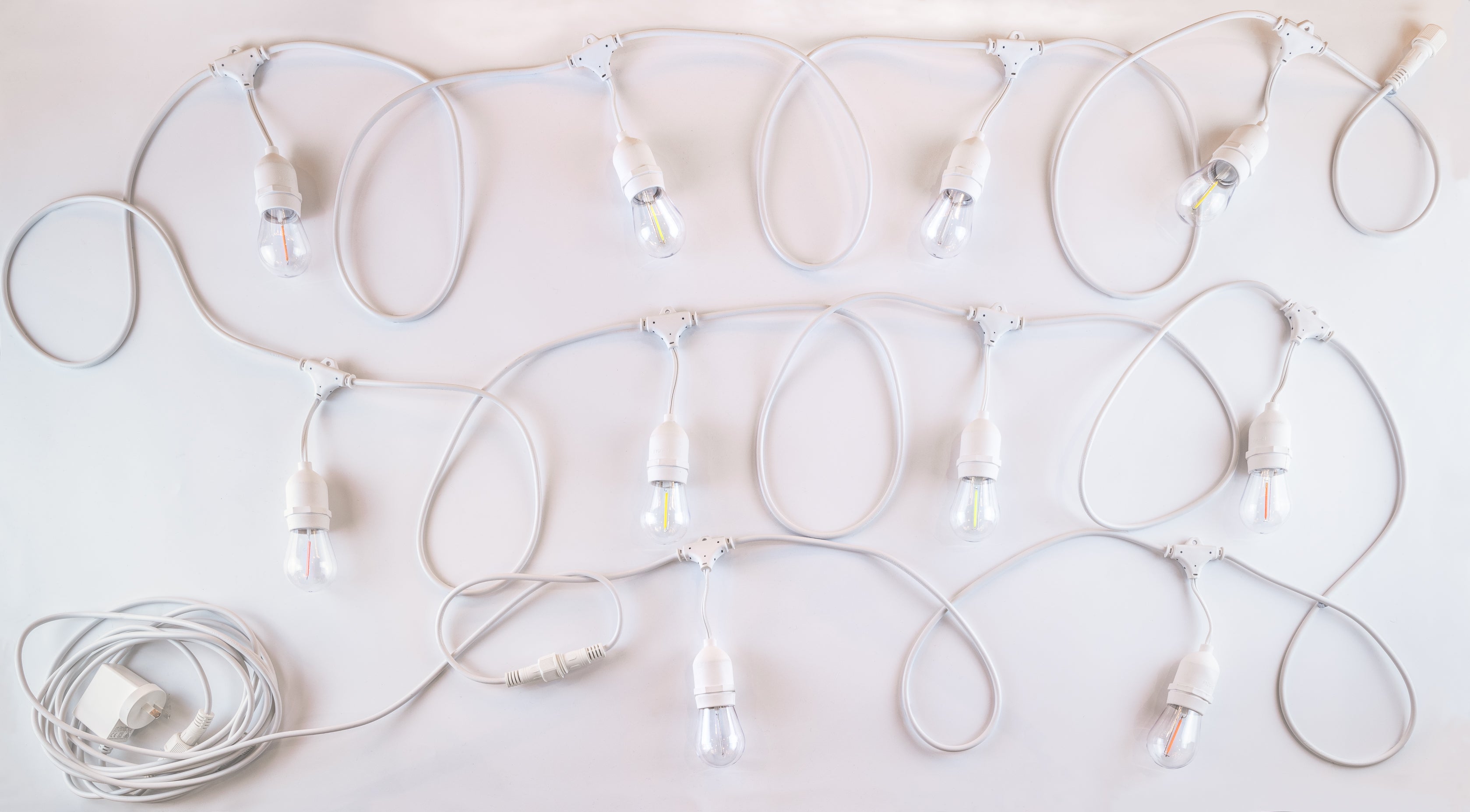 FESTOON KIT 10XE27 12V MULTI-COL White HANGING